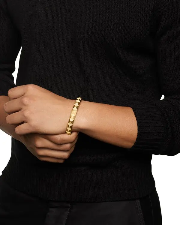 David Yurman Pyramid Cuff In 18k Yellow - Gold
