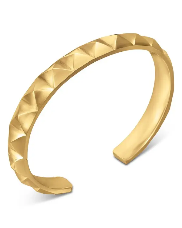 David Yurman Pyramid Cuff In 18k Yellow - Gold