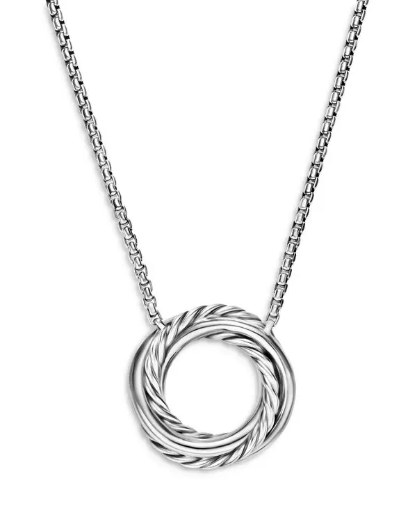David Yurman Crossover Pendant Necklace - Silver/gold