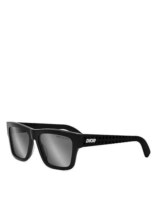 Dior 3d S2i Rectangular Sunglasses - Black/smole Mirrored