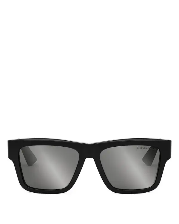 Dior 3d S2i Rectangular Sunglasses - Black/smole Mirrored