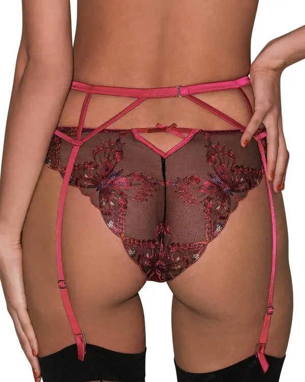 FLEUR DU MAL Butterfly Embroidered Garter