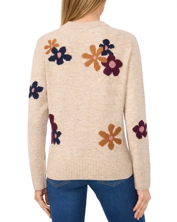 CECE DUPRAZ Floral Print Pullover Sweater