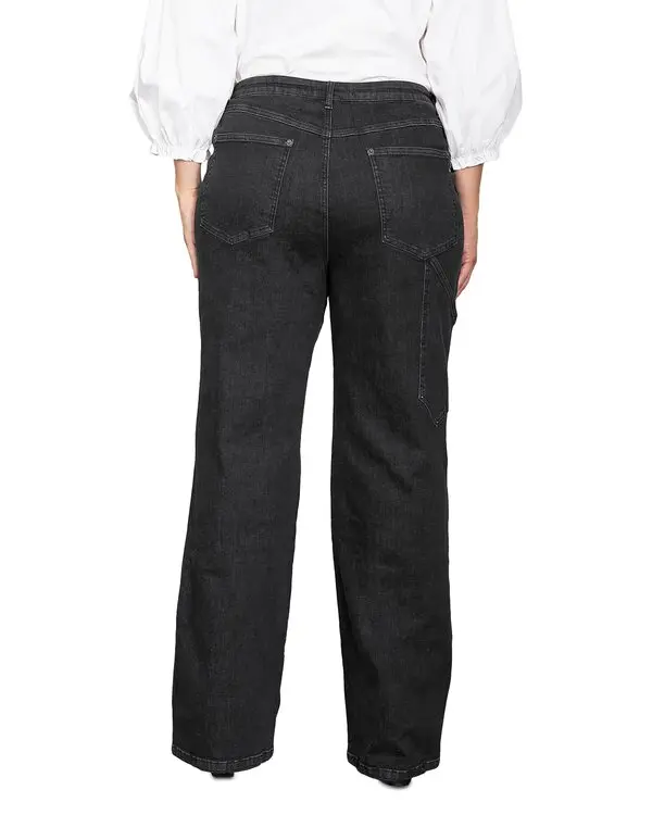 STANDARDS & PRACTICES Plus Super High Workwear Jeans - Rinse Black