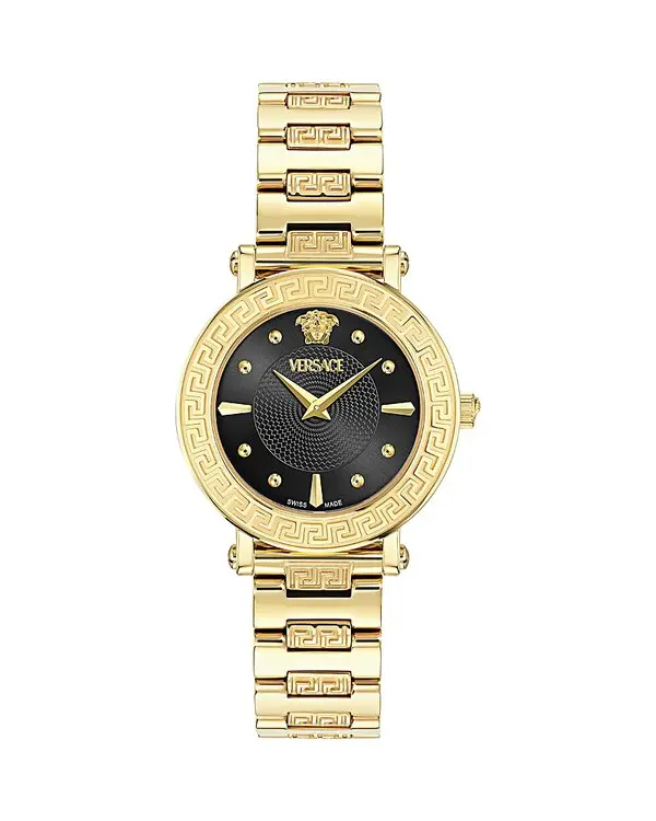 Versace Greca Sphere 35mm Watch - Black/gold