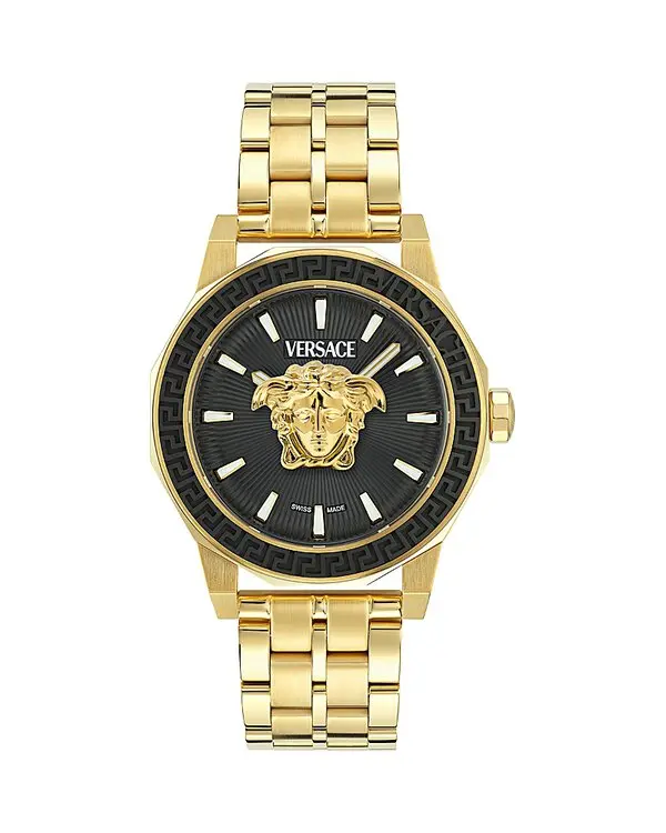 Versace Medusa Deco 43mm Watch - Black/gold