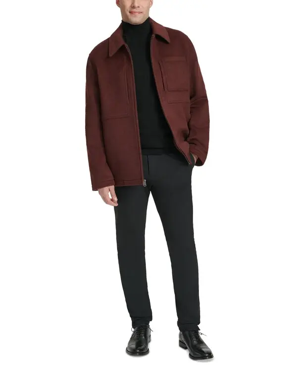 Cole Haan Zip Front Jacket - Wine