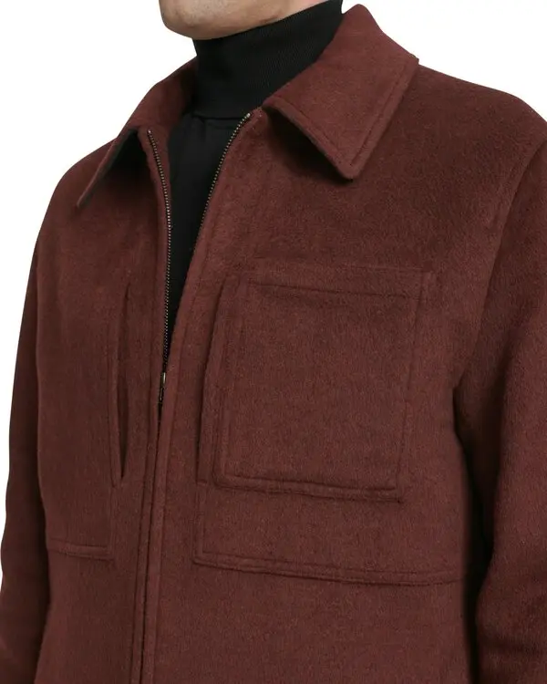 Cole Haan Zip Front Jacket - Wine