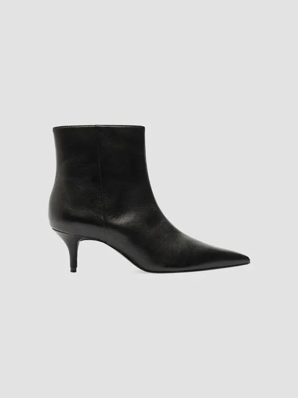 Schutz Mikki Mid 65mm Leather Stiletto Booties