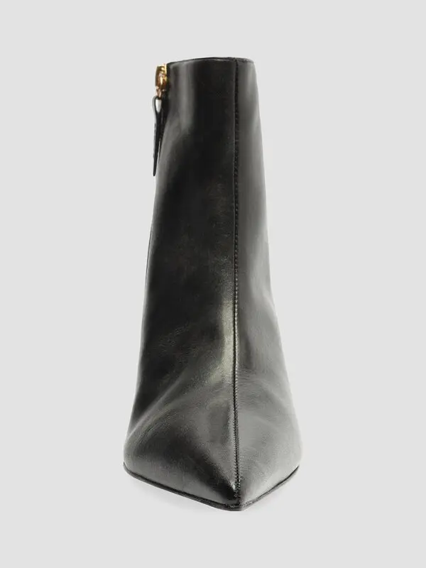Schutz Mikki Mid 65mm Leather Stiletto Booties