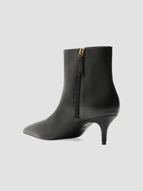 Schutz Mikki Mid 65mm Leather Stiletto Booties