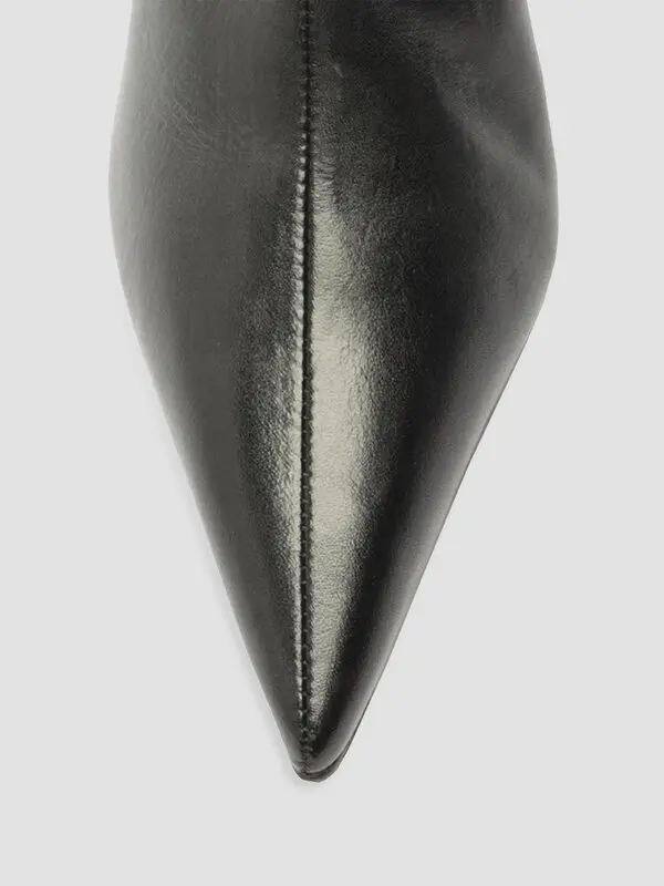 Schutz Mikki Mid 65mm Leather Stiletto Booties