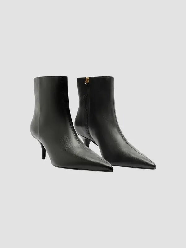 Schutz Mikki Mid 65mm Leather Stiletto Booties