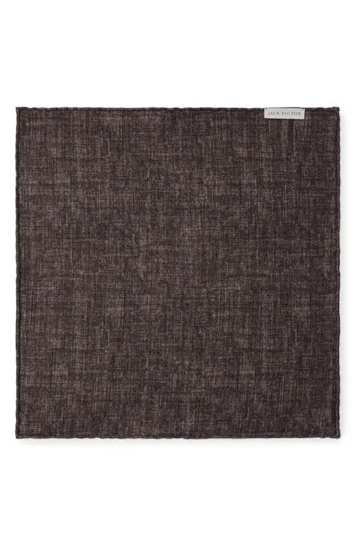JACK VICTOR Anwoth Reversible Silk Pocket Square - Brown
