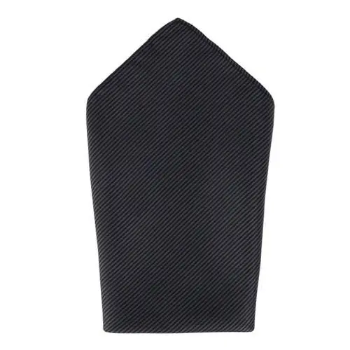 Trafalgar Leyton Diagonal Lined Tone On Tone Silk Pocket Square - Graphite