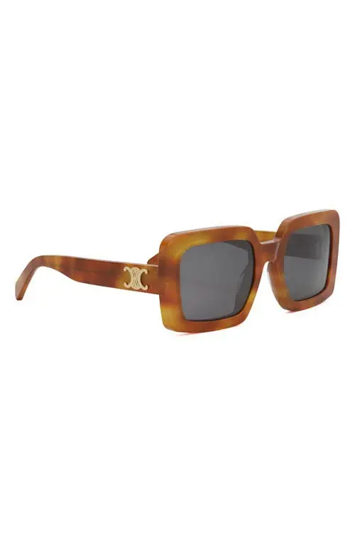 Celine Triomphe 56mm Square Sunglasses - Havo/smk