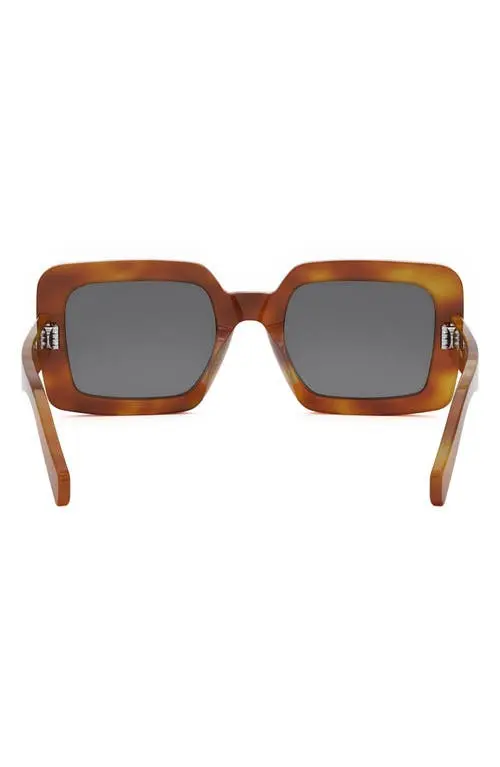 Celine Triomphe 56mm Square Sunglasses - Havo/smk