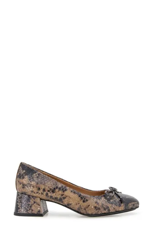 Gentle Souls By Kenneth Cole Lancine Pump - Brown Snake Leather