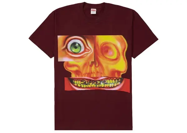 Supreme Face Tee Shirt - Burgundy