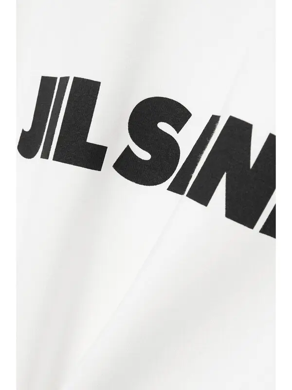 JIL SANDER Printed Cotton-jersey T-shirt - Neutrals