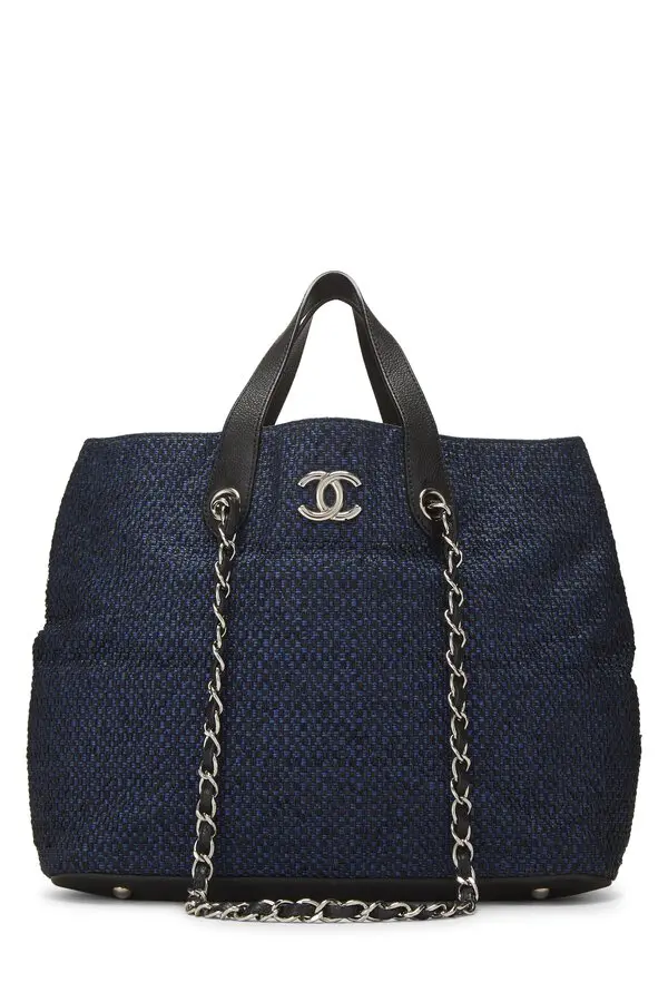 Chanel Raffia 'cc' Shopping Tote