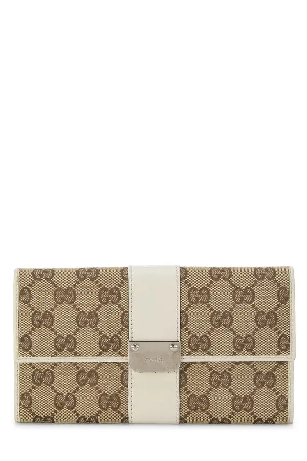 Gucci Original Gg Canvas Continental Wallet - White