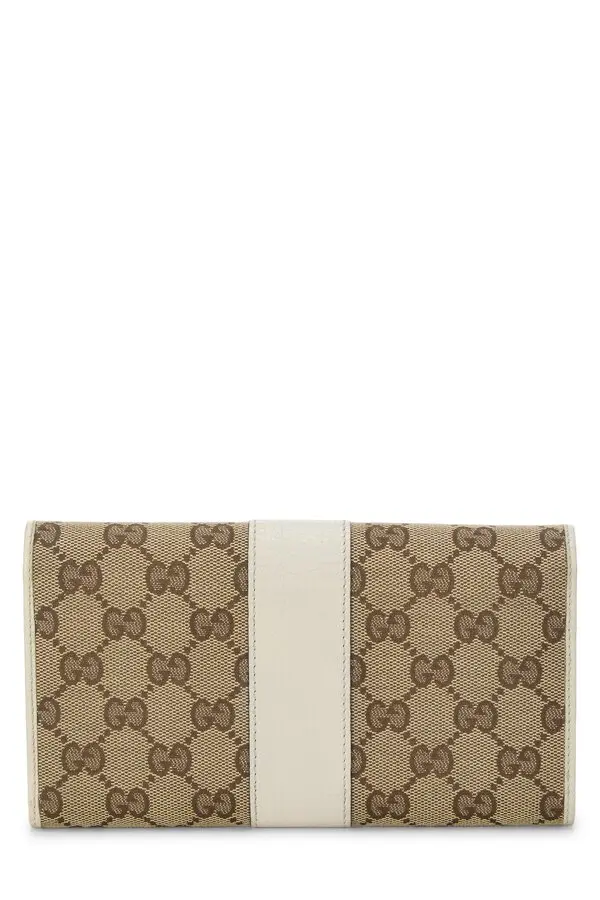 Gucci Original Gg Canvas Continental Wallet - White