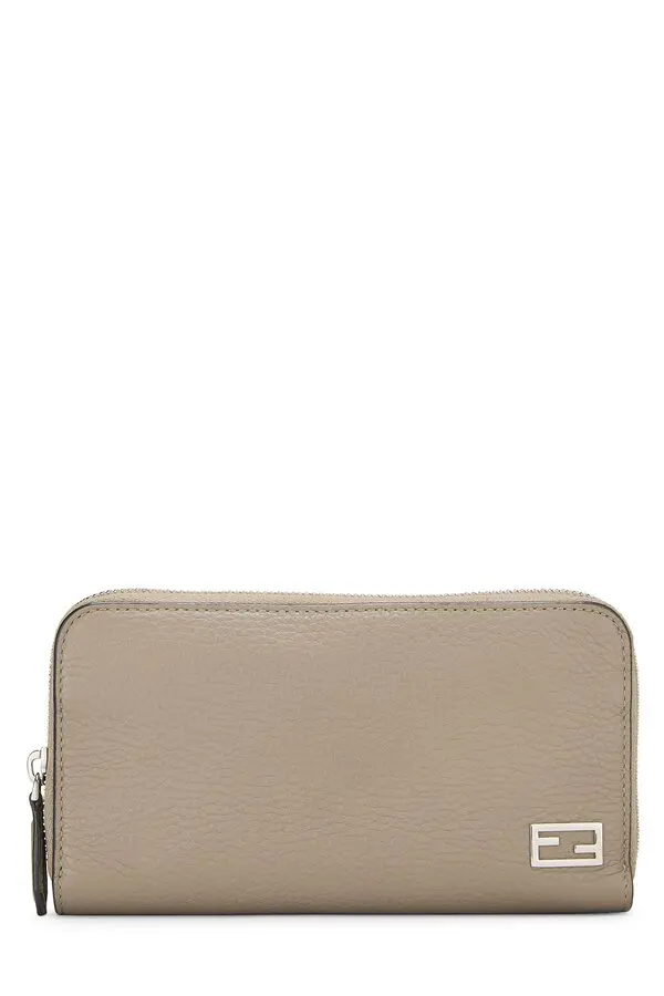 Fendi Zip Around Wallet - Grey