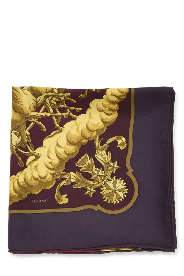 Hermès Multicolor 'cosmos' Silk Scarf 90 - Purple