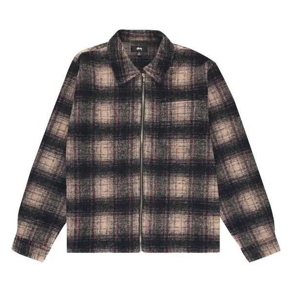 StÜssy Wool Plaid Zip Shirt