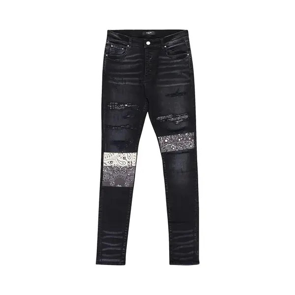 Amiri Vintage Bandana Artpatch Jean - Black
