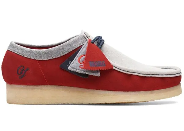 Clarks Wallabee Loafers - Red/grey