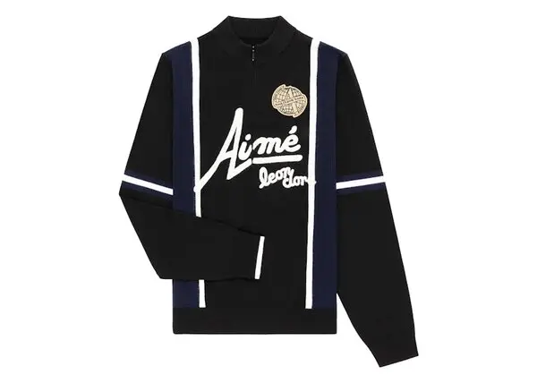 Aimé Leon Dore Knit Long Sleeve Cycling Jersey - Jet Black