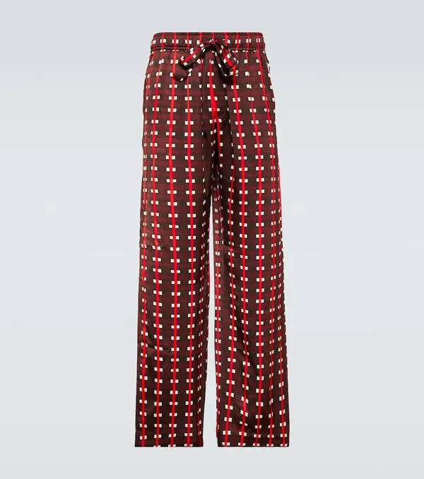 WALES BONNER X Lubaina Himid Checked Pants - Multicoloured