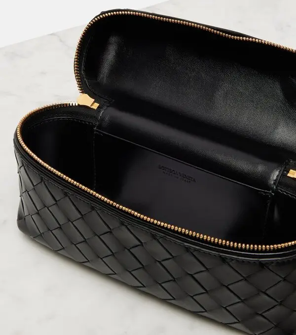 Bottega Veneta Intrecciato Leather Tote Bag - Black