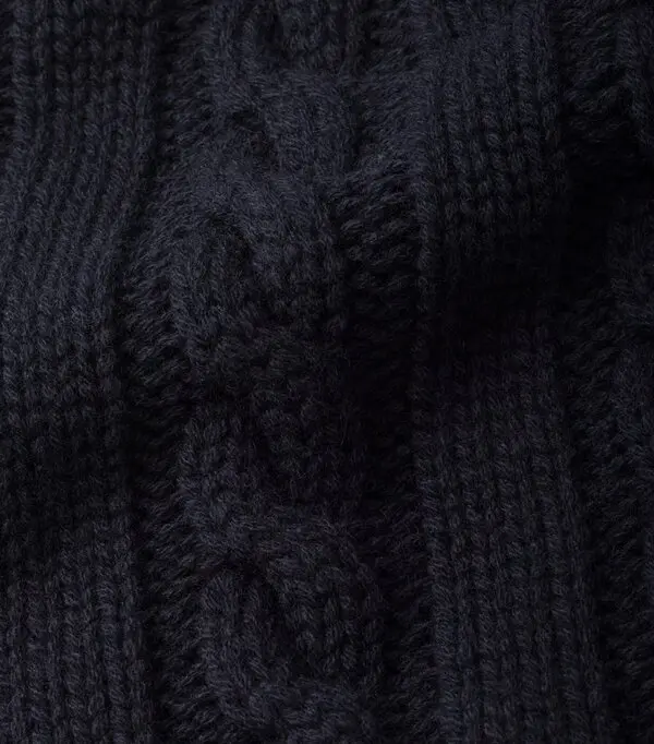 Prada Cashmere Cable-knit Scarf - Blue