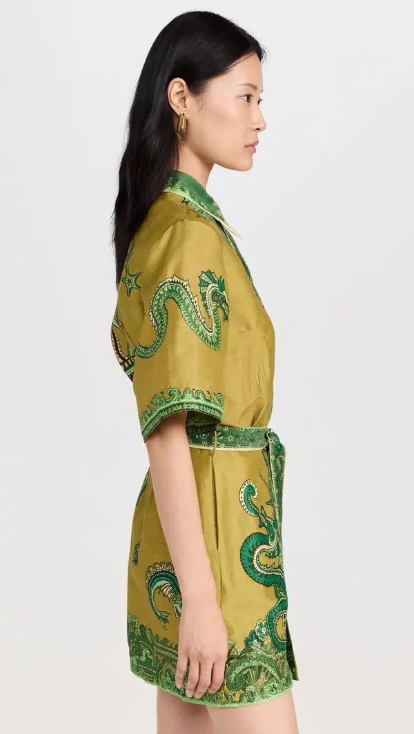 alemais solaris mini dress ALMAIS Solaris Short-Sleeve Printed Mini Dress