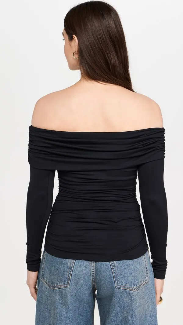 Susana Monaco Off-shoulder Gathered Top - Black