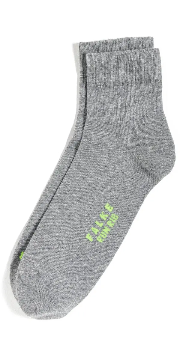 Falke Run Rib Short Socks - Light Grey