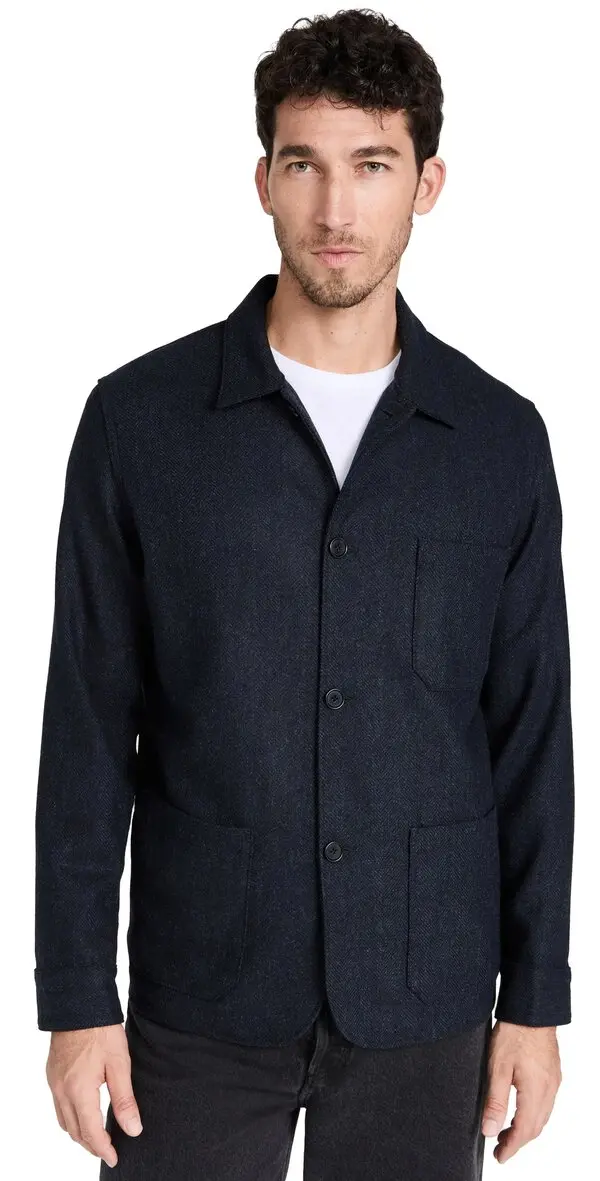 Portuguese Flannel Labura Herringbone Wool Jacket
