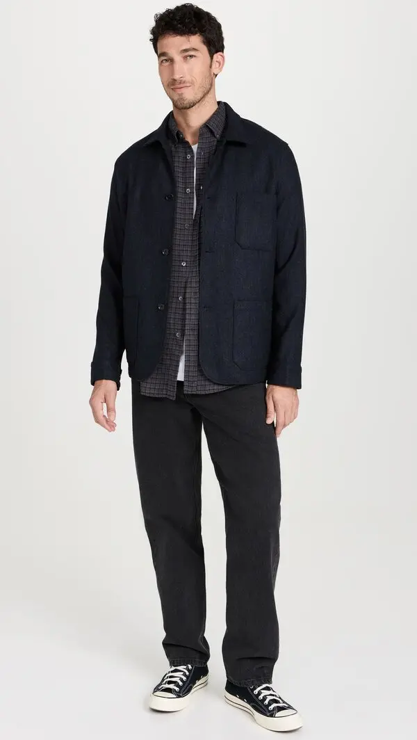 Portuguese Flannel Labura Herringbone Wool Jacket