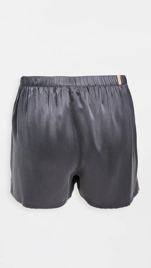 Lunya Washable Silk Boxers - Meditative Grey