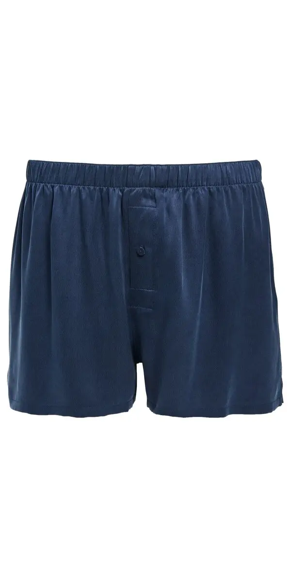 Lunya Washable Silk Boxers - Deep Blue