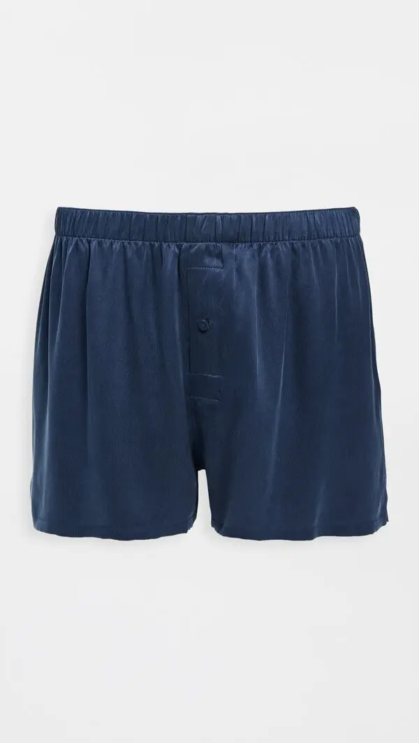 Lunya Washable Silk Boxers - Deep Blue