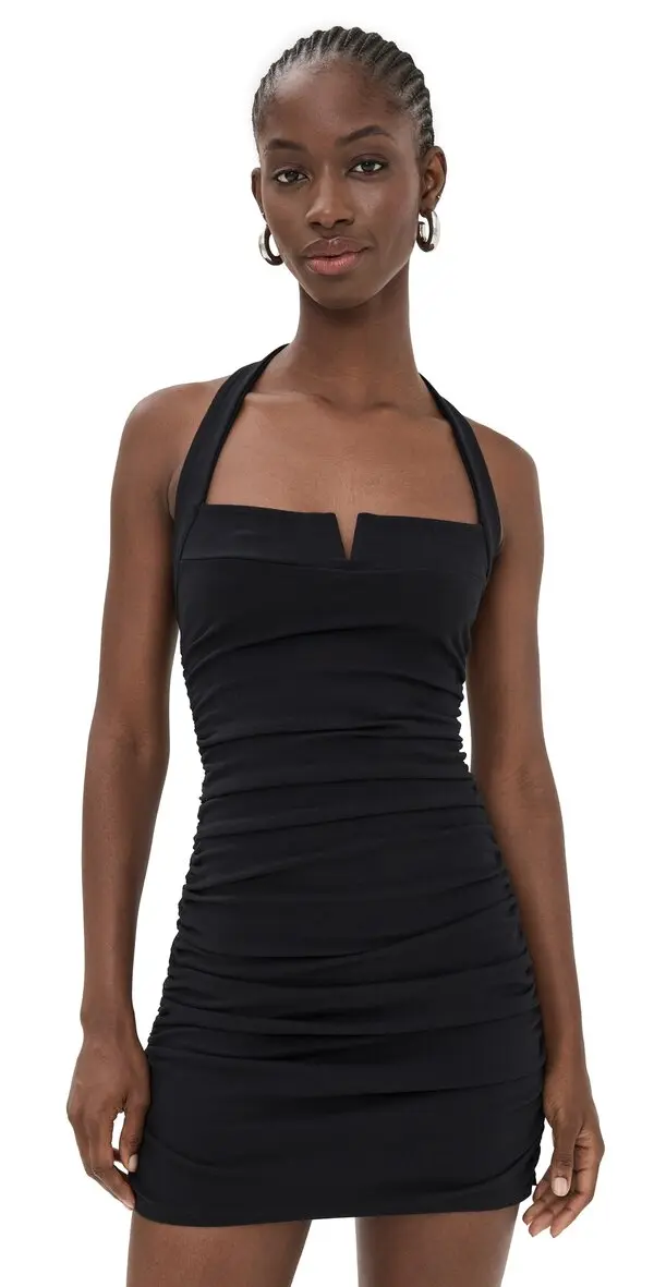 arwen knit dress Reformation Arwen Knit Halter Dress - Black