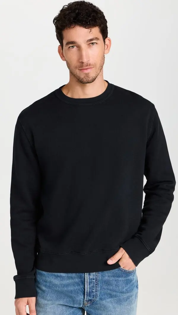 Citizens Of Humanity Vintage Fleece Crewneck Sweatshirt - Washed Black