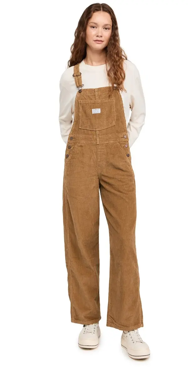 LEVI'S Full Length Baggy Corduroy Overalls
