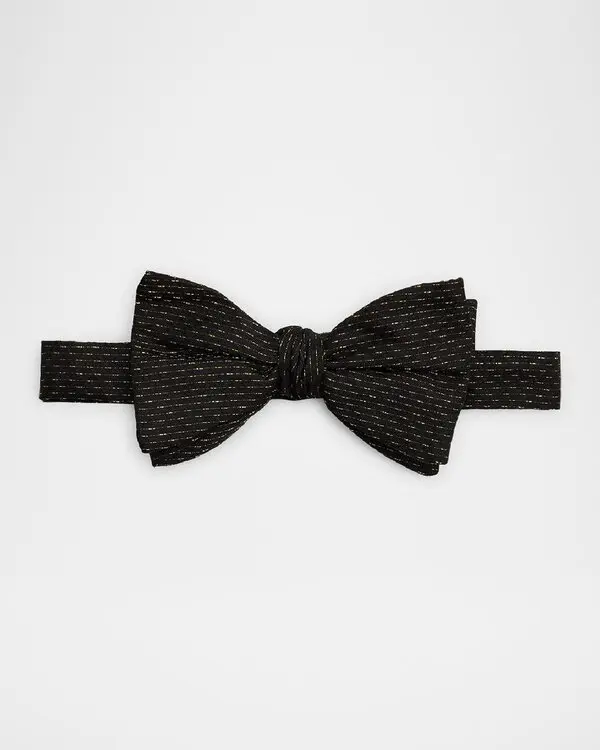 Eton Metallic Stripe Bow Tie