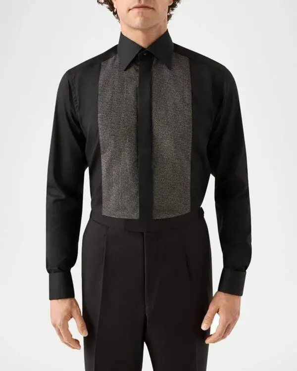Eton Apos;s Evening Jacquard Bib Slim-fit Dress Shirt