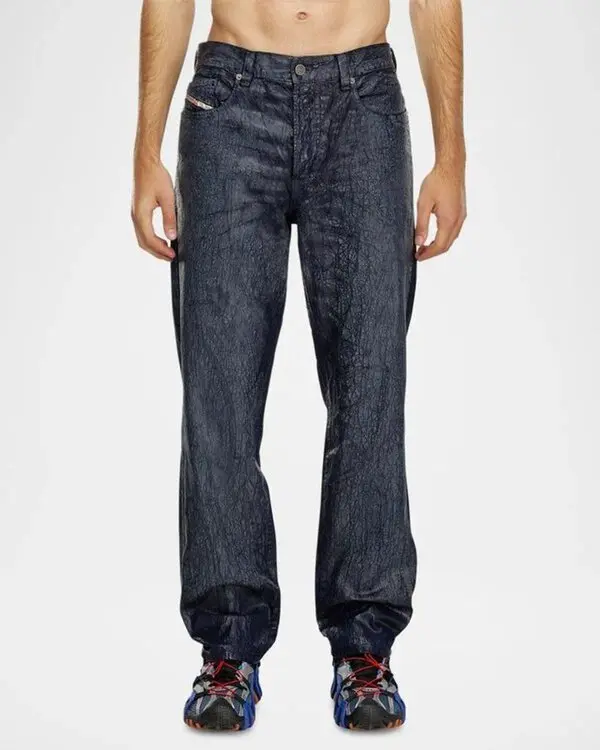 DIESEL® Coated Loose-fit Jeans